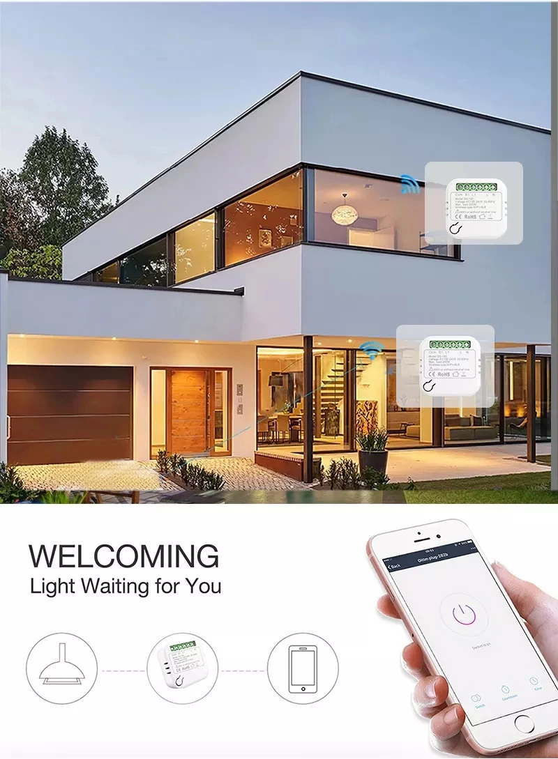 MVAVA Smart Mini Switch Module - Tuya Wifi Control for Home