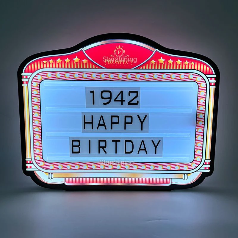 Customized Logo Led Letters Board Vip Display Glorifier Led Marquee ...