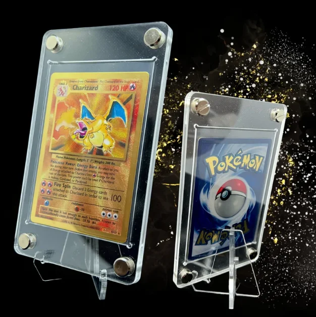 TOYIN Game Card Display Case Acrylic Frame Stand PMMA Holder with Screw ...