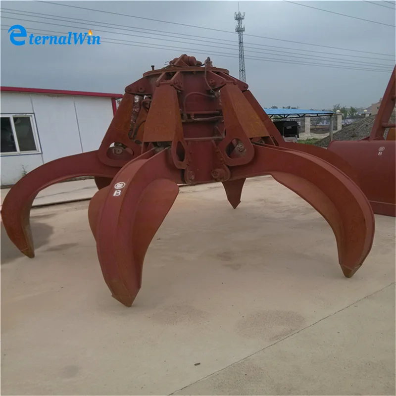 Crane Iron Scrap Grab Hydraulic Electric Grab Bucket Orange Peel ...