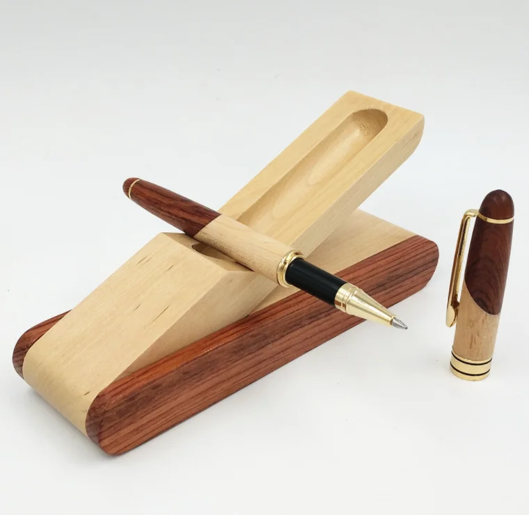 Promotional Redwood Splicing and Wooden Signature Pen Set, Wooden Pen ...