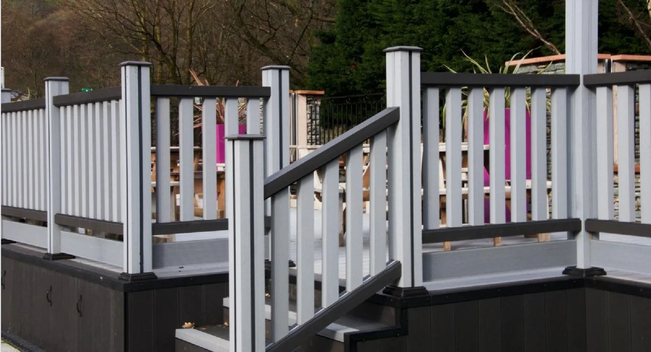 WPC Stair Design Terrace Deck - Durable, Waterproof Railing