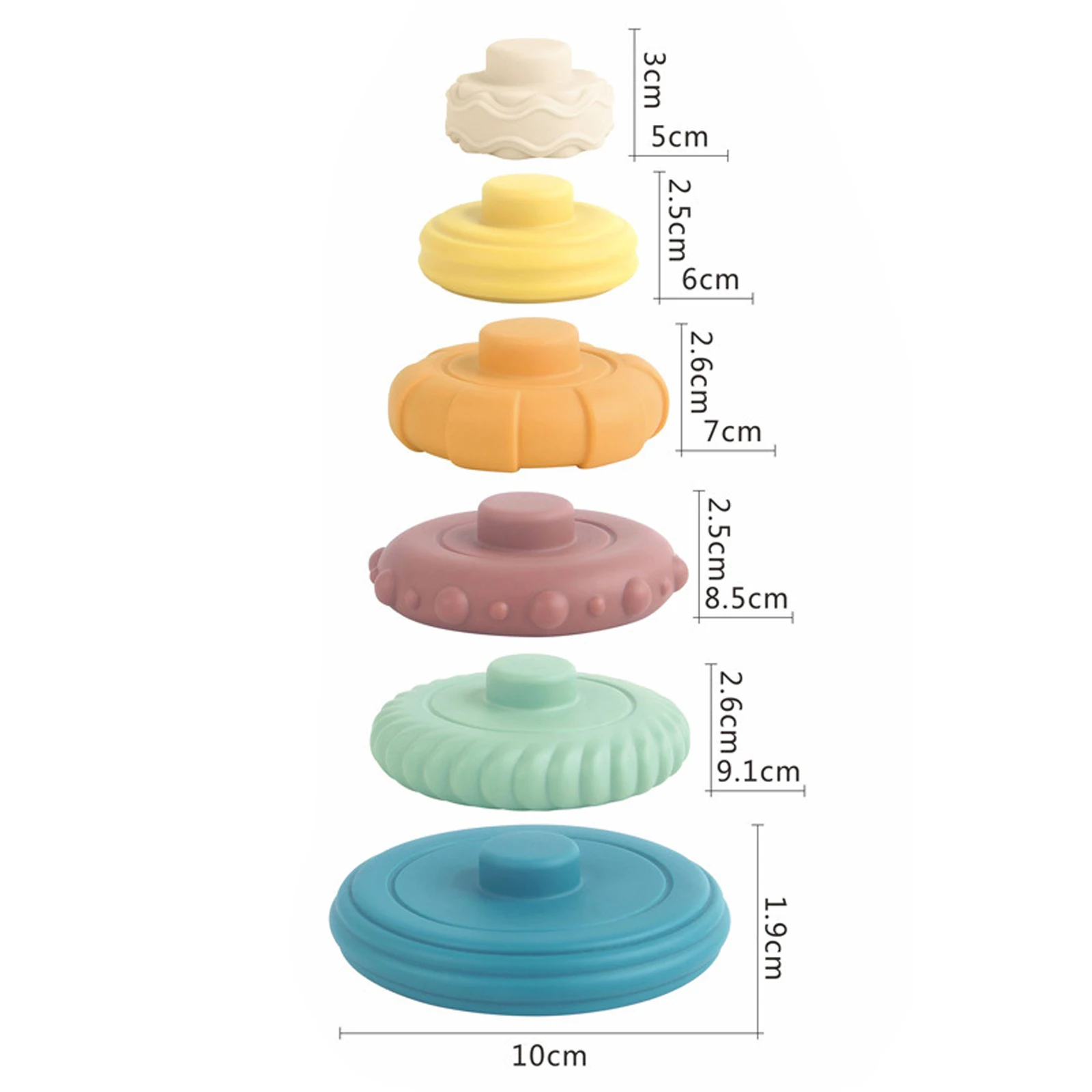 Dinosaur Baby Montessori Stacks Of Circles Stacking Ring Stem Learning ...