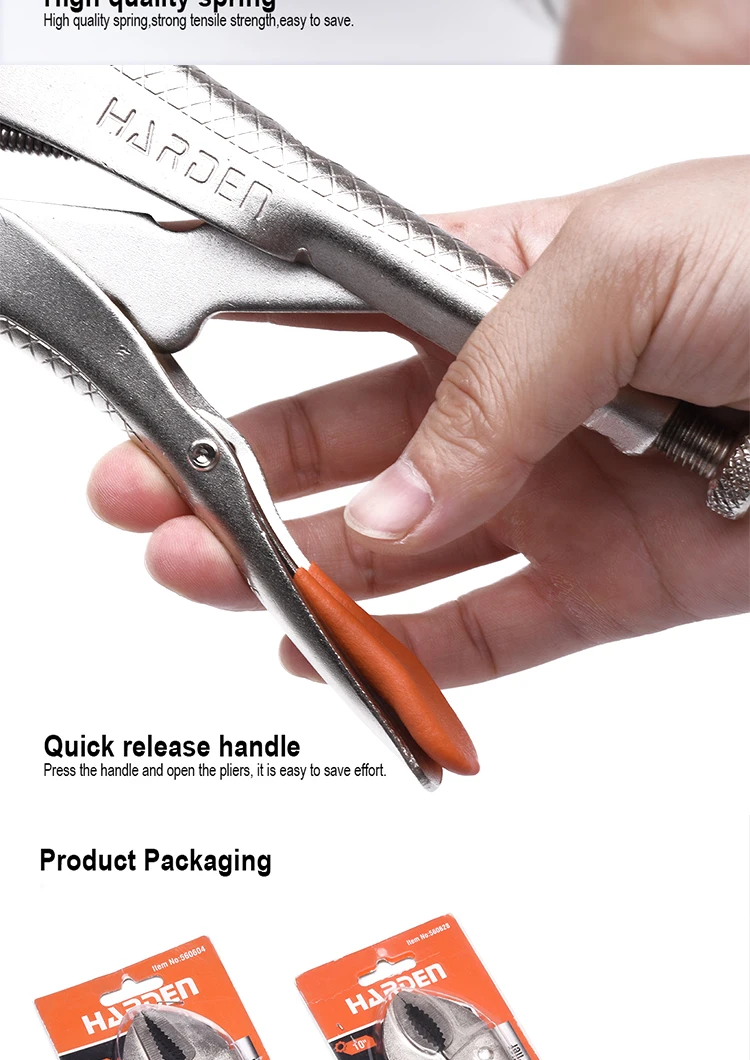 Harden 10" Oval Jaw Lock-Grip Pliers - Versatile Hand Tool