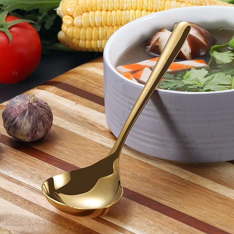 Pvd Colorful Shiny Stainless Steel 304 Soup Spoon Blue Mini Ladle ...