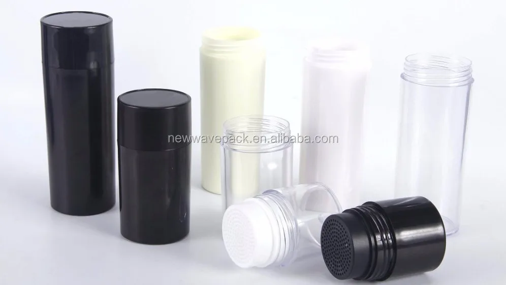 OEM plastic loose powder bottle 20g 45g 60g 70g 80g black white talcum ...