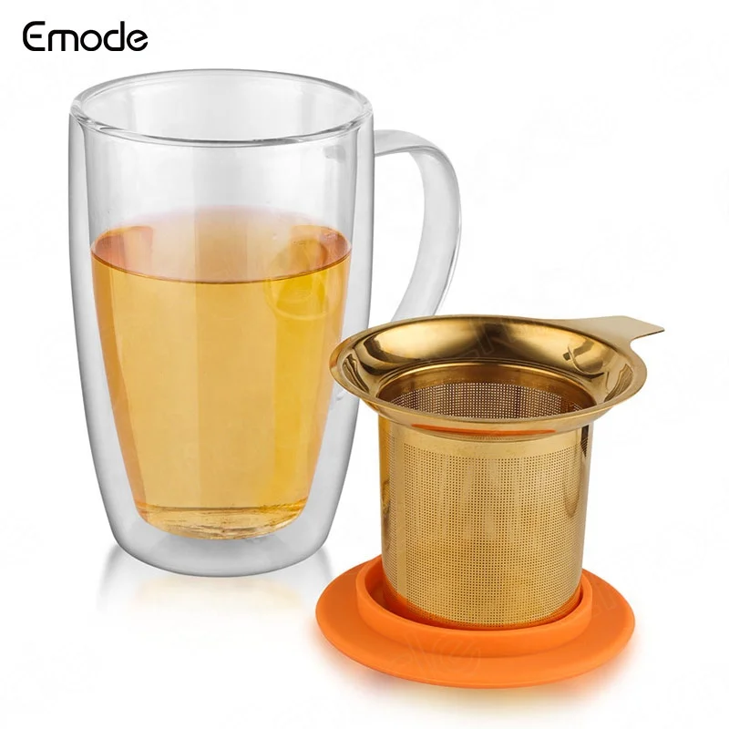 Double Wall Borosilicate Glass Tea Cup with Infuser