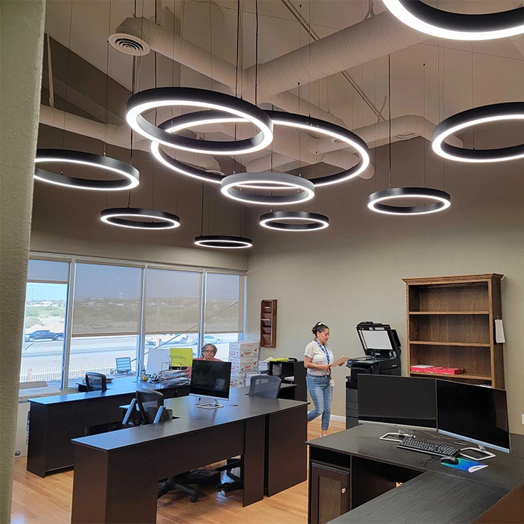 Modern Led Chandelier Circle Led Pendant Light 30w 40w 60w Led Hanging ...