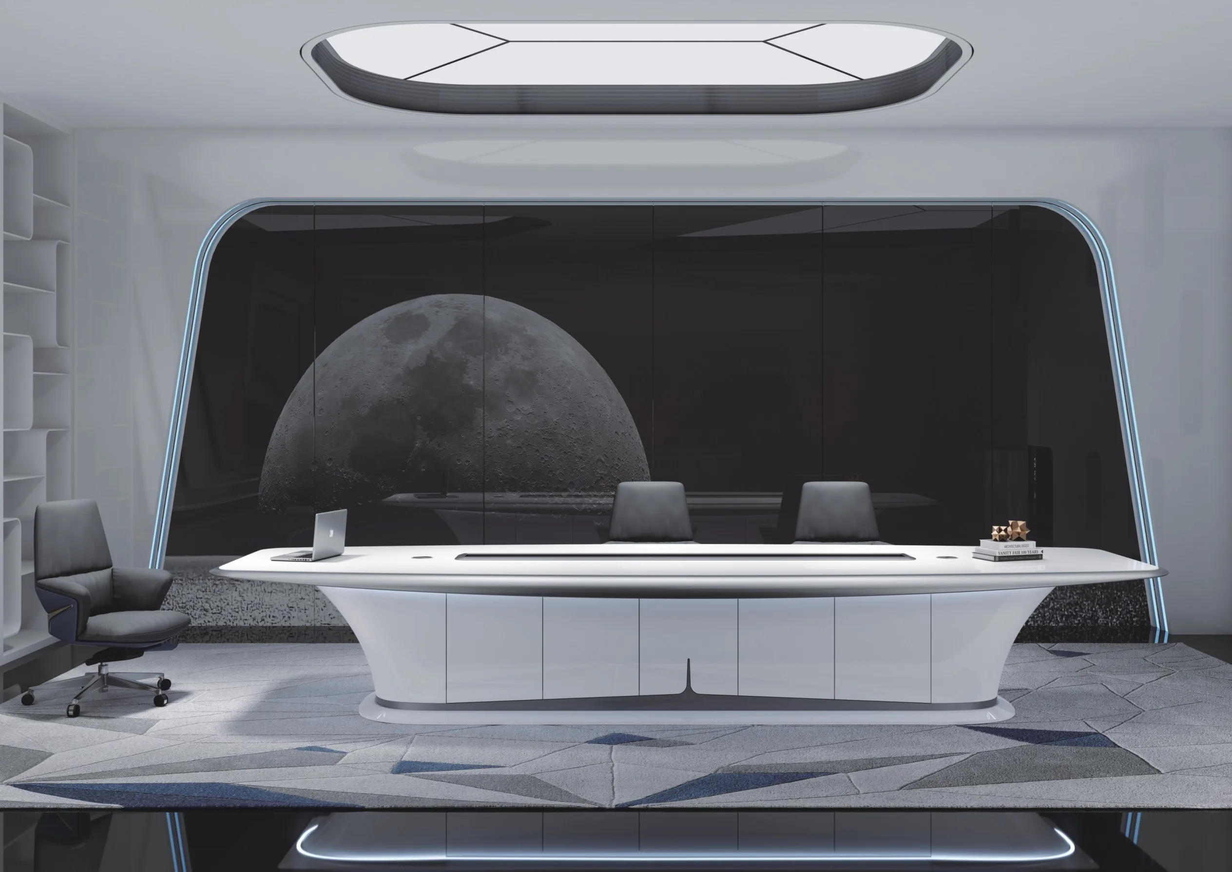 Luxury Modern Power Outlet High Quality Wooden Large Boardroom De ...