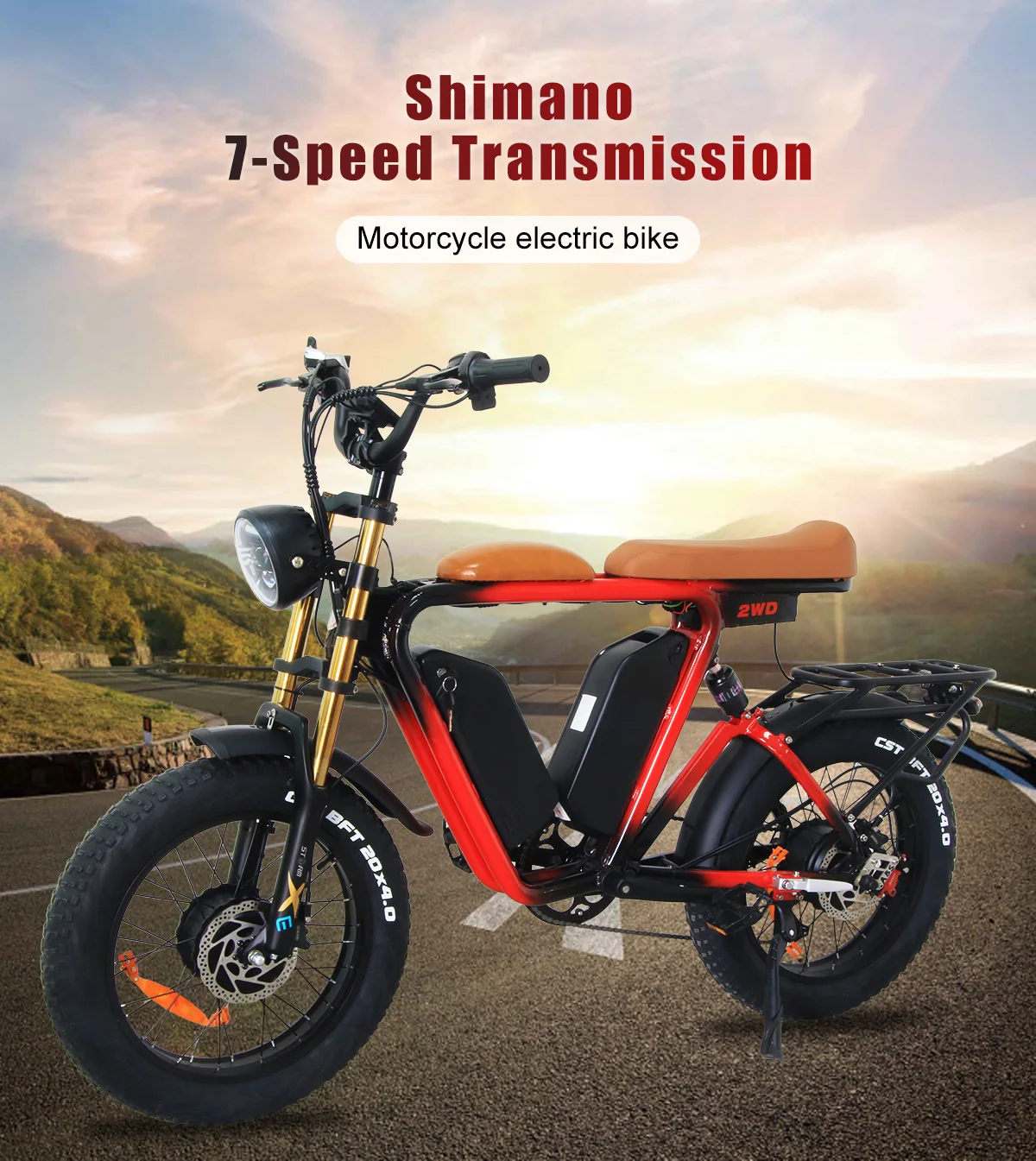 Electric Bike 48v 32ah 20 Wheel Size Electric Mountain Bike Fat Tire E ...
