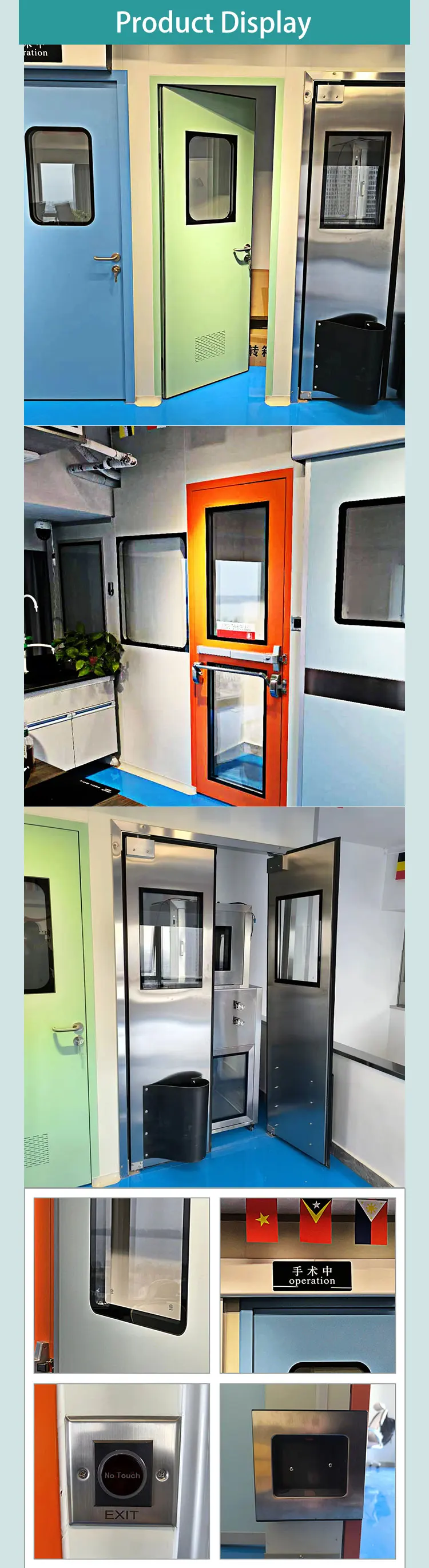 Gmp Modular Stainless Steel Fire Protection Steel Doors For Cleaning ...