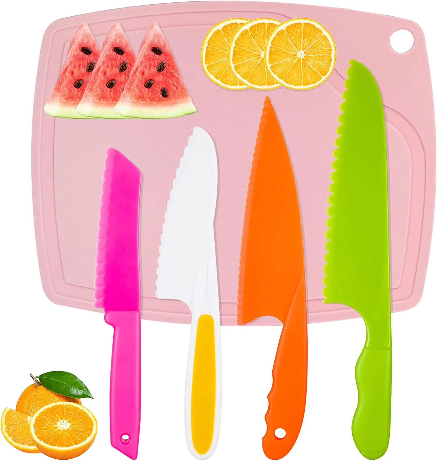 Plastic Kitchen Knife Set For Children Safe Colorful Plastic Cooking ...