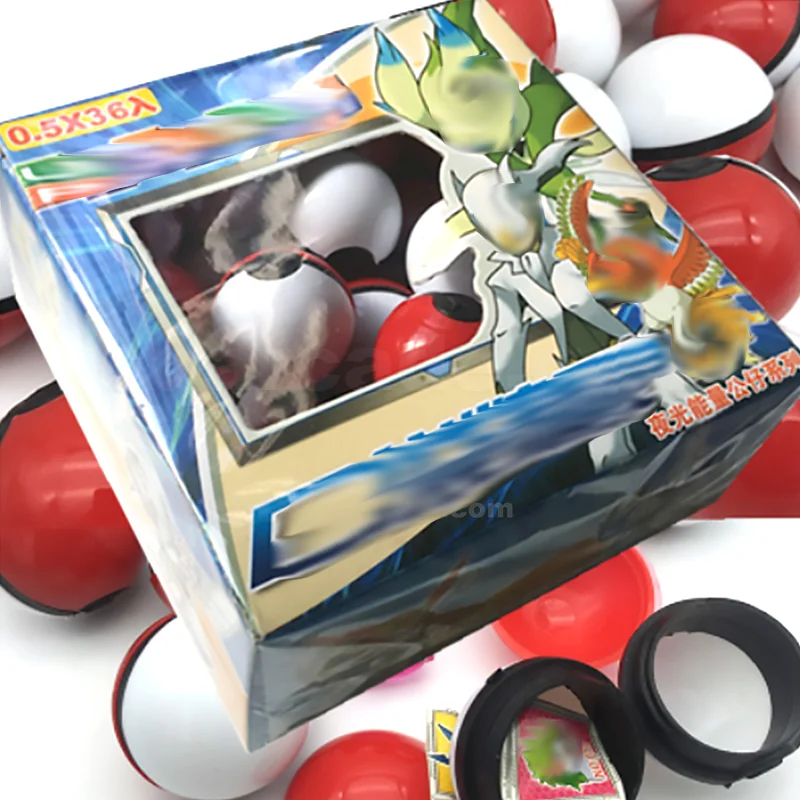 New Design Cracked Anime 47mm Poke-mon Gashapon Capsule Gacha Shell ABS ...