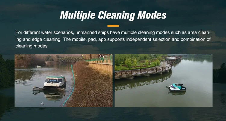 Water Surface Garbage Cleaning Unmanned Ship Remote Controlled Boat ...