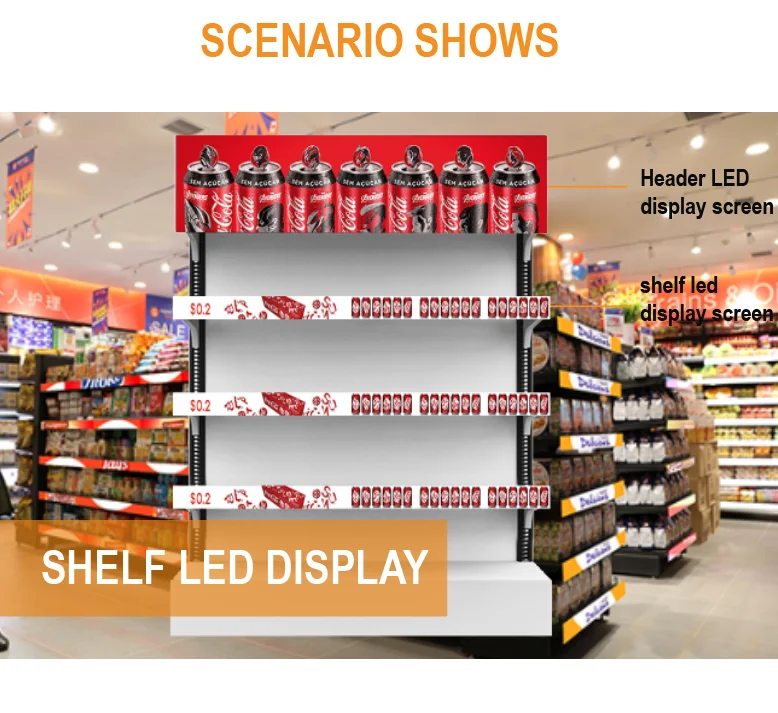 Uhled Gob P1.2 Led Digital Shelf Display Smart Tags Banner Shelf For ...