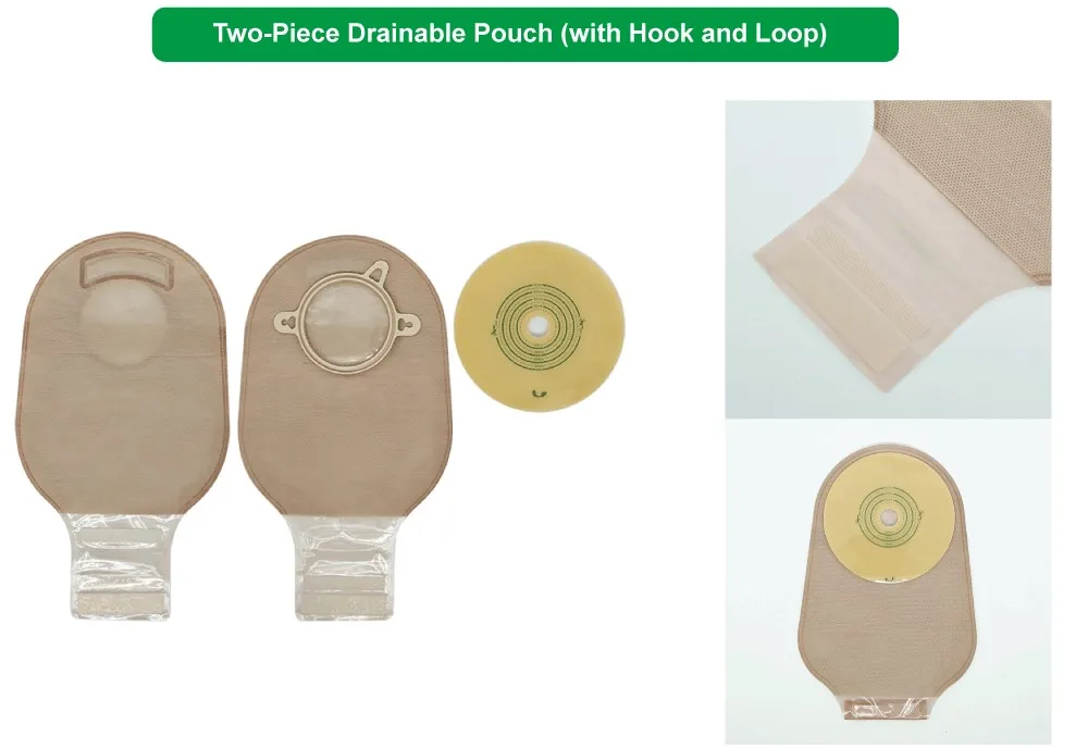 Trummed Drainage Two Piece Stoma Bag - Colostomy System