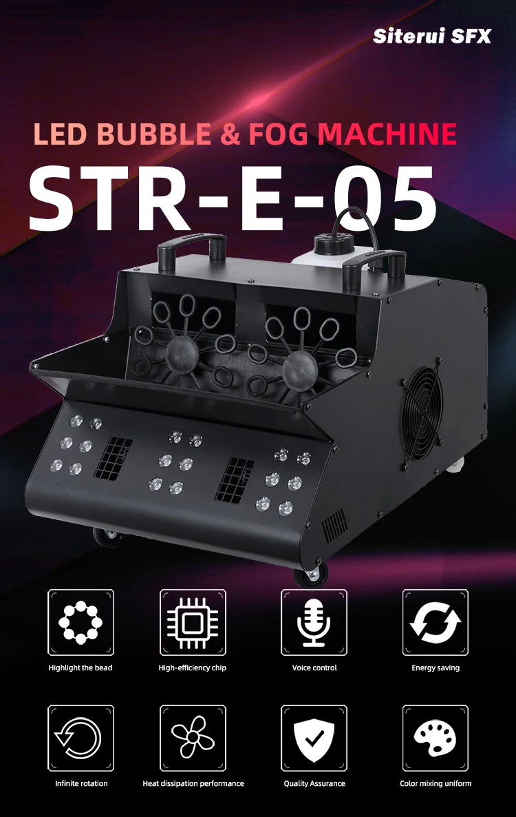 Siterui Sfx Stage Party Fog &bubble Equipment 2000w Led Smoke Bubble ...