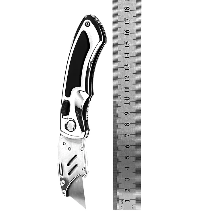 Henstrong Paper Cutter Knife, Carton Steel Folding Utility Knife,Safety ...