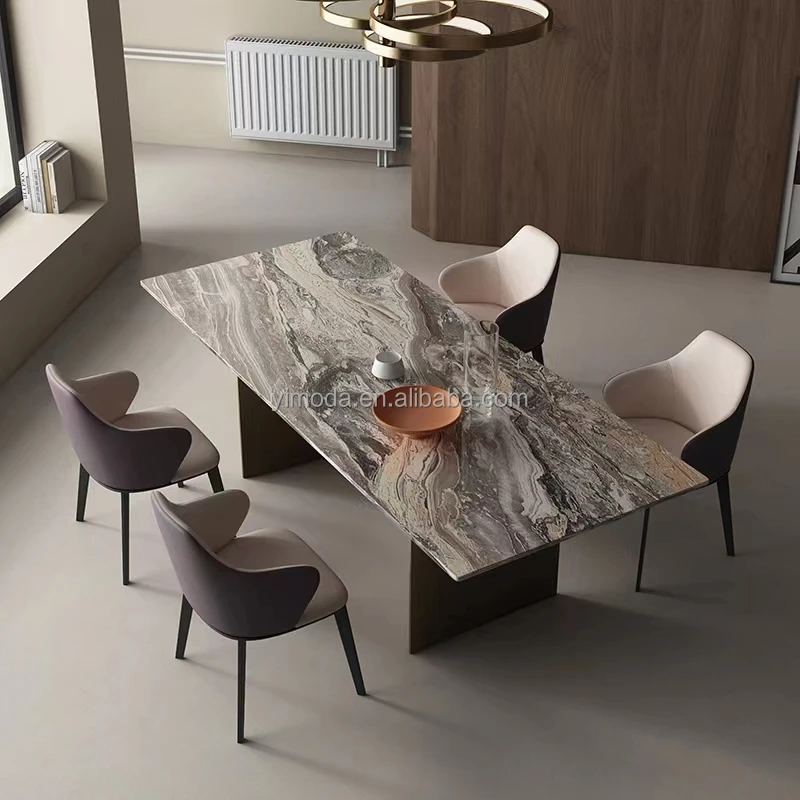 Modern Luxury Rectangular Dining Table Set 4 Seater 6 8 Dining Room ...