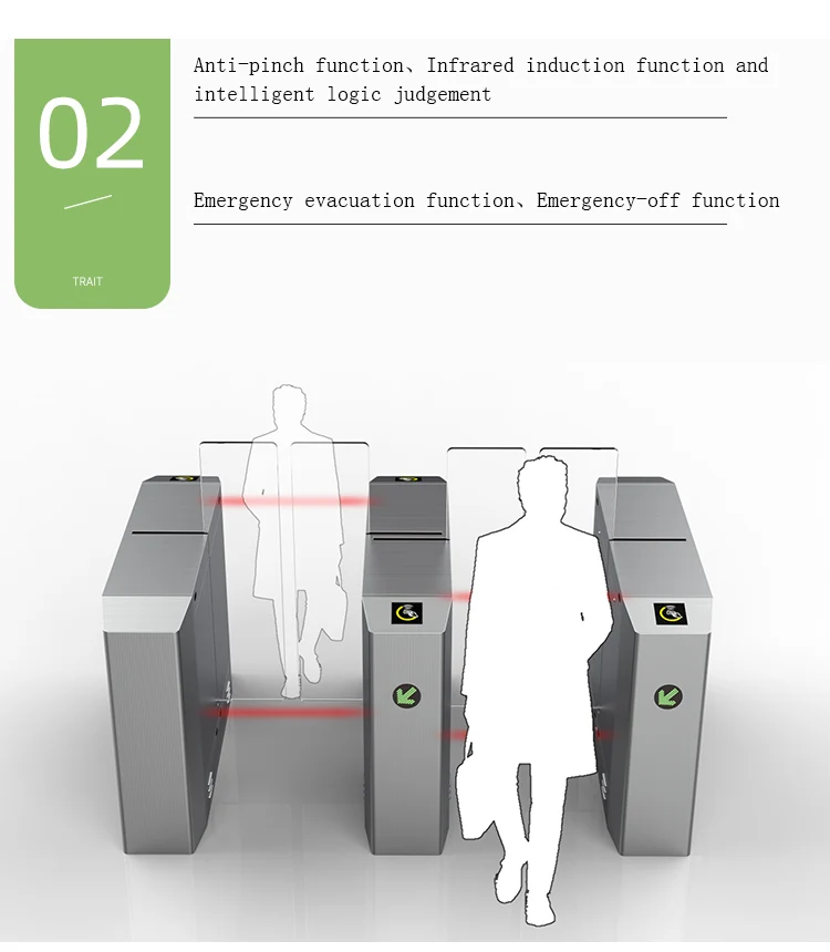 Office Building Entrance Exit Attendance Access Control Swing Gate ...
