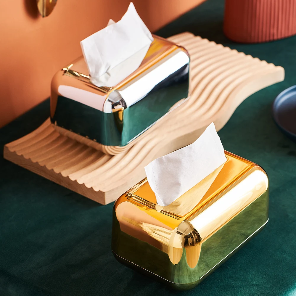Alibaba.com: Luxury Golden Storage Box, Napkin Holder, Kitchen Paper ...