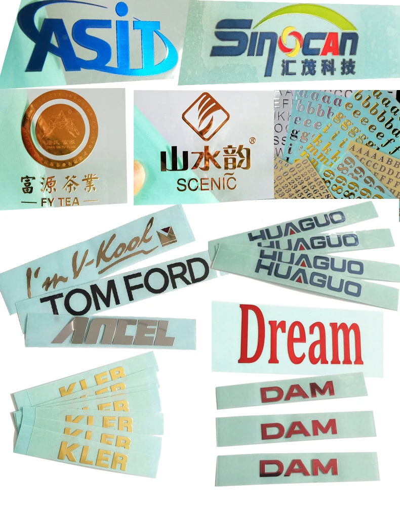 Custom UV Transfer Stickers - Metallic & Embossed