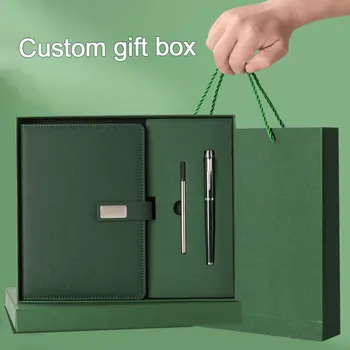 3 In 1 Leather Notebooks Customizable Business Corporate Gift Journal ...