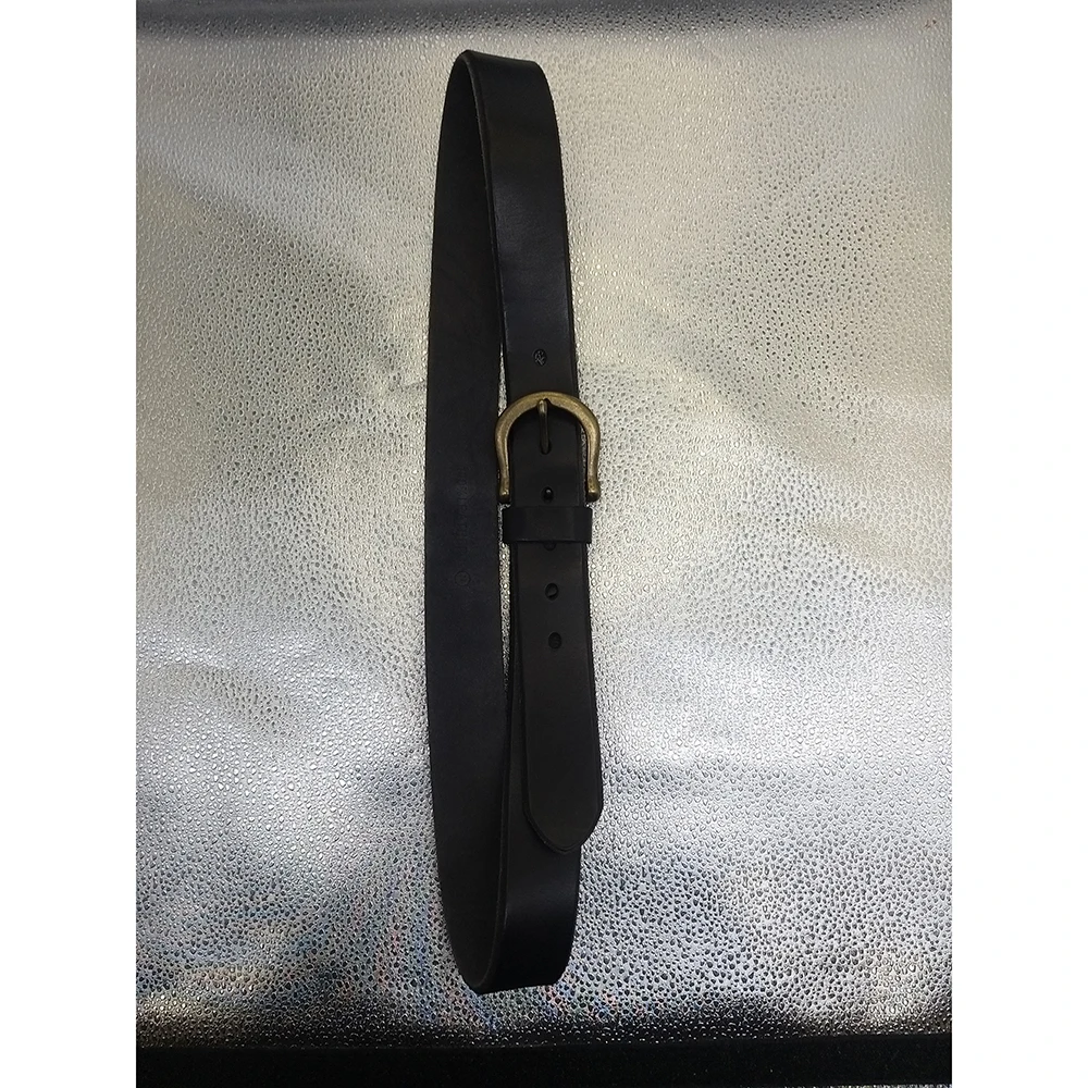 Copper Circular Buckle Circular Hole Full Grain Leather Vintage Belt ...