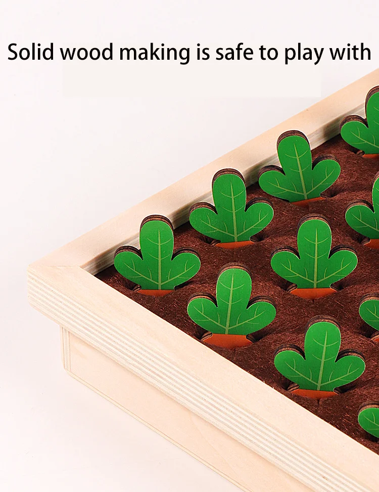 Carrot Harvest Planting Toy Radish Memory Sorting Games Wooden Alphabet ...