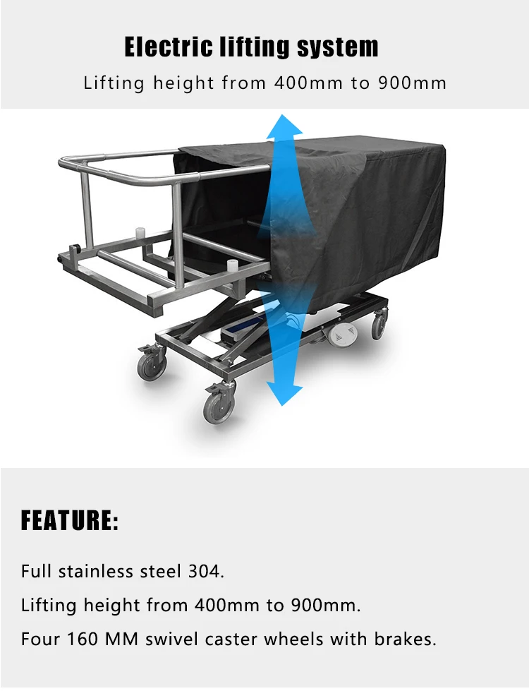 Morgue Cadaver Trolley - Efficient Funeral Corpse Transfer