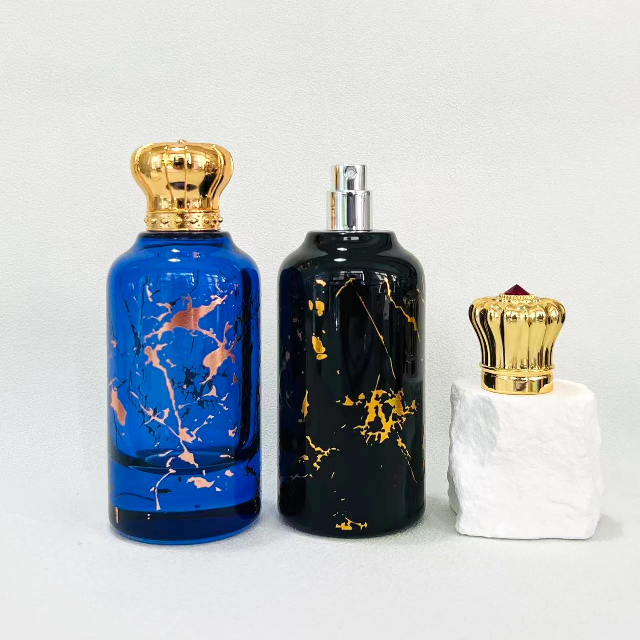 Luxury Round Glass Men Cologne Perfume Fragrance Bottle