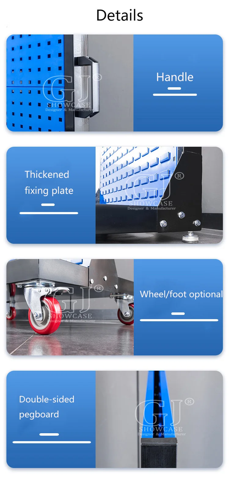 Multipurpose Metal Floor Rack Supermarket Pegboard Bins Hanging Racks ...