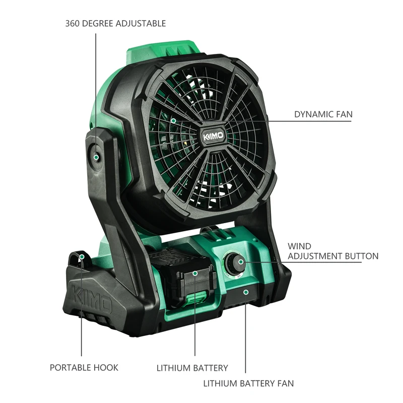 Customized 20V Cordless Fan Strong Wind Dust Sweeping and Leaf Sweeping ...