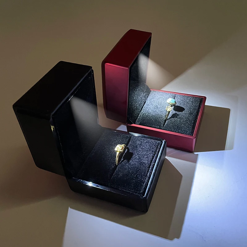 Luxury Jewelry Box with LED Lights - Customizable Design