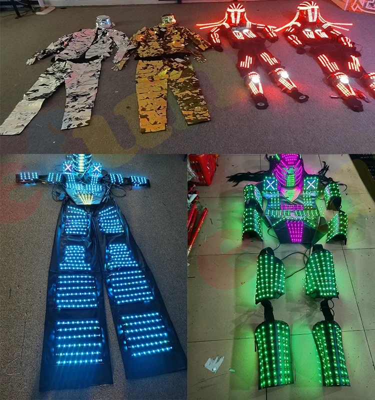 Night Club Carnival Rave Stage Party Wear LED Robot Suit Glowing ...