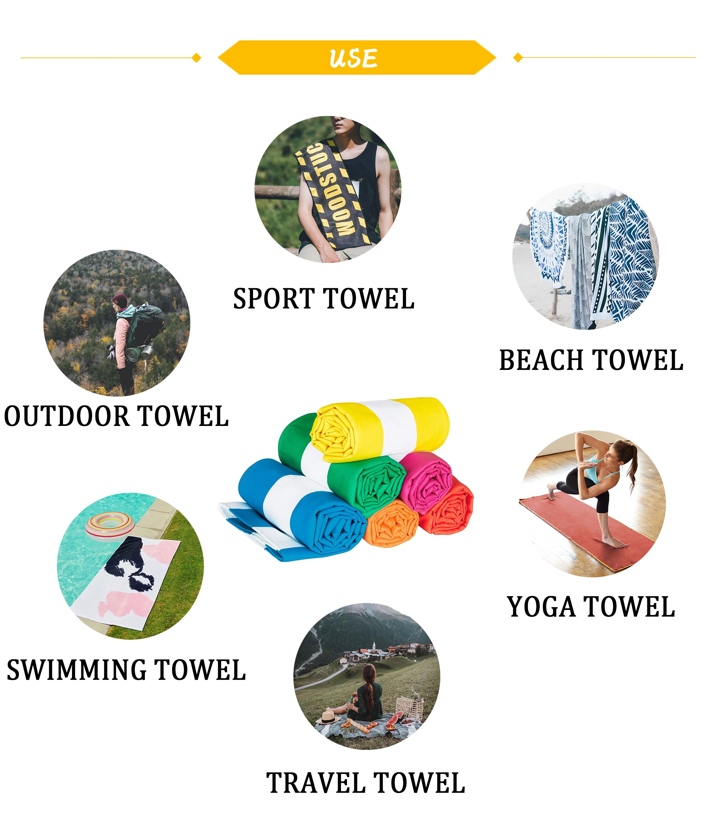 Recycled Plastic Sand Free Beach Towel With Logo Turkish Stripe Pattern ...