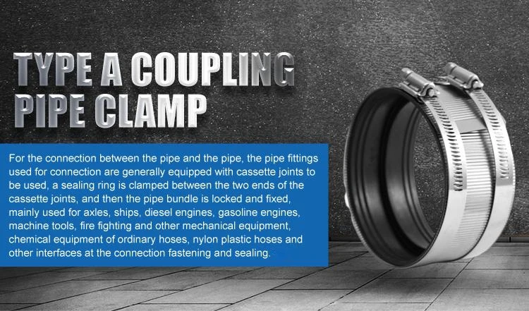 Type-a Coupling No-hub Rubber Lining Astm Pipe Clamp - Buy Type A ...
