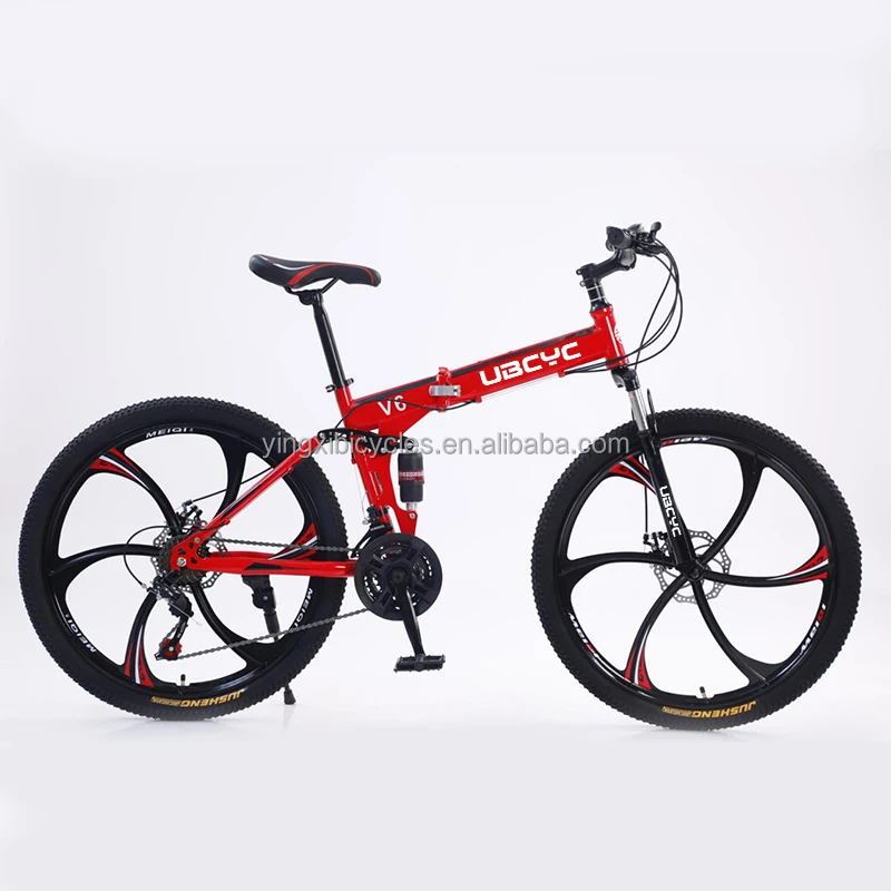 26" Inch Carbon Full Carbon Steel Bike Fold Folding Bike Bicycle 7 21 ...