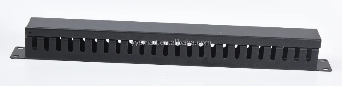 Cable Management Organizer - 1U 19 Inch 24 Port Metal Rack Mount