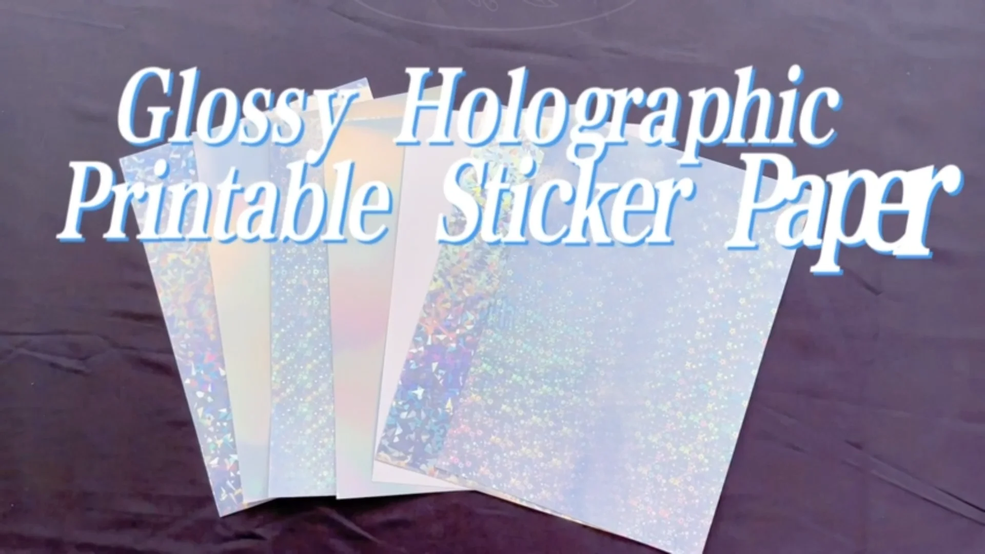 Custom Holographic Material A4 Sticker Paper Vinyl Printable ...