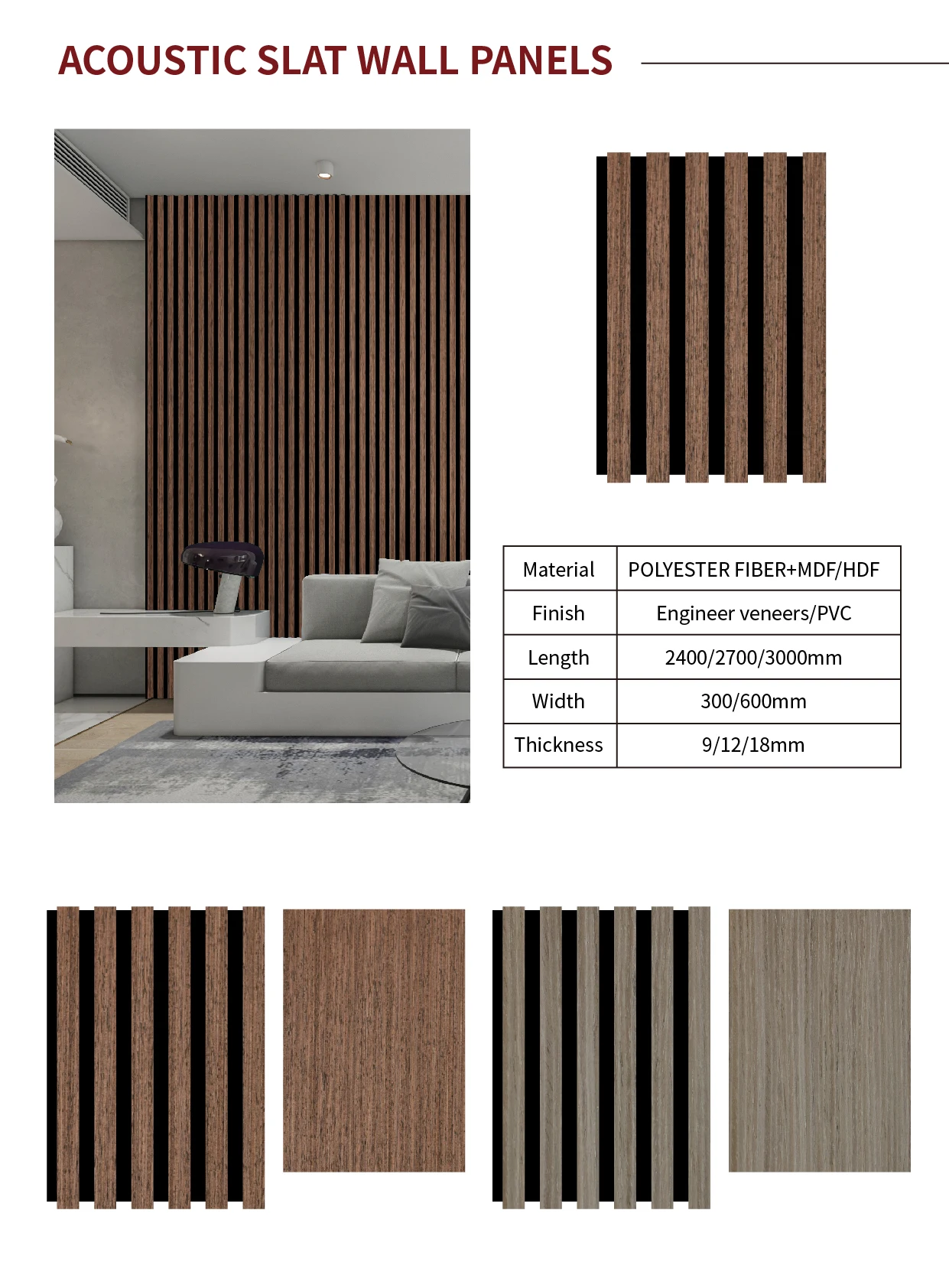 Wall Roof Akupanel Wooden Slat Acoustic Panel Teak Veneer - Buy ...