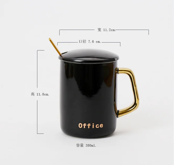 11oz Luxury Gold Mug - Custom Logo Ceramic Coffee Mugs