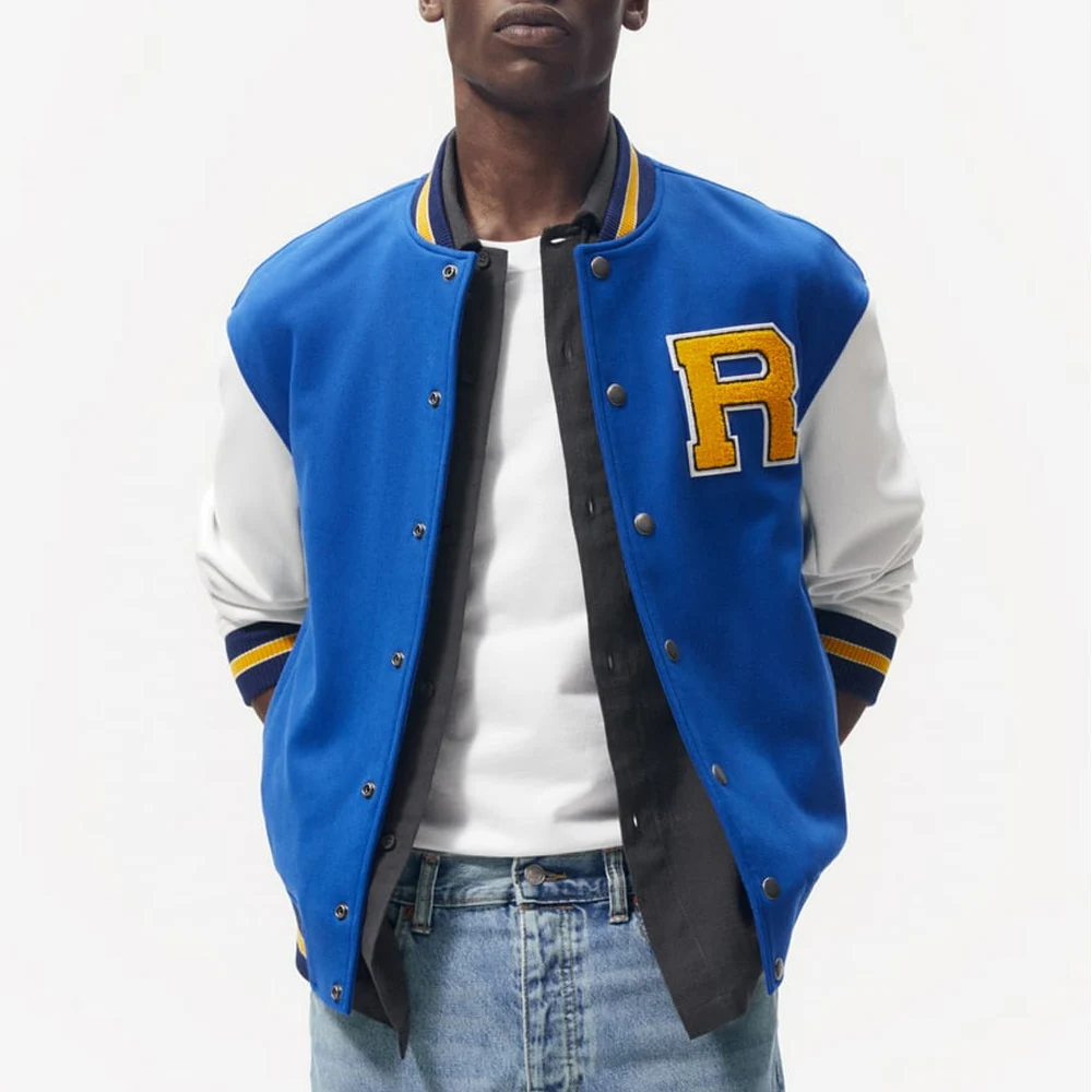 Custom Motorcycle Varsity Jacket - Unisex Pop Print Logo