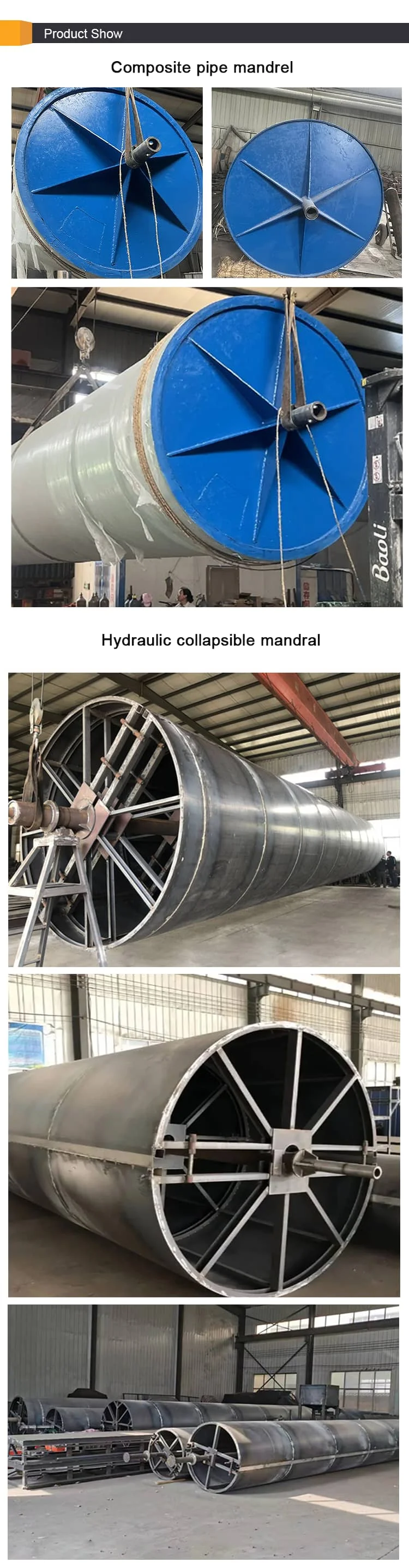 Frp Collapsible Mandrel Composite Pipe Mould for Tanks
