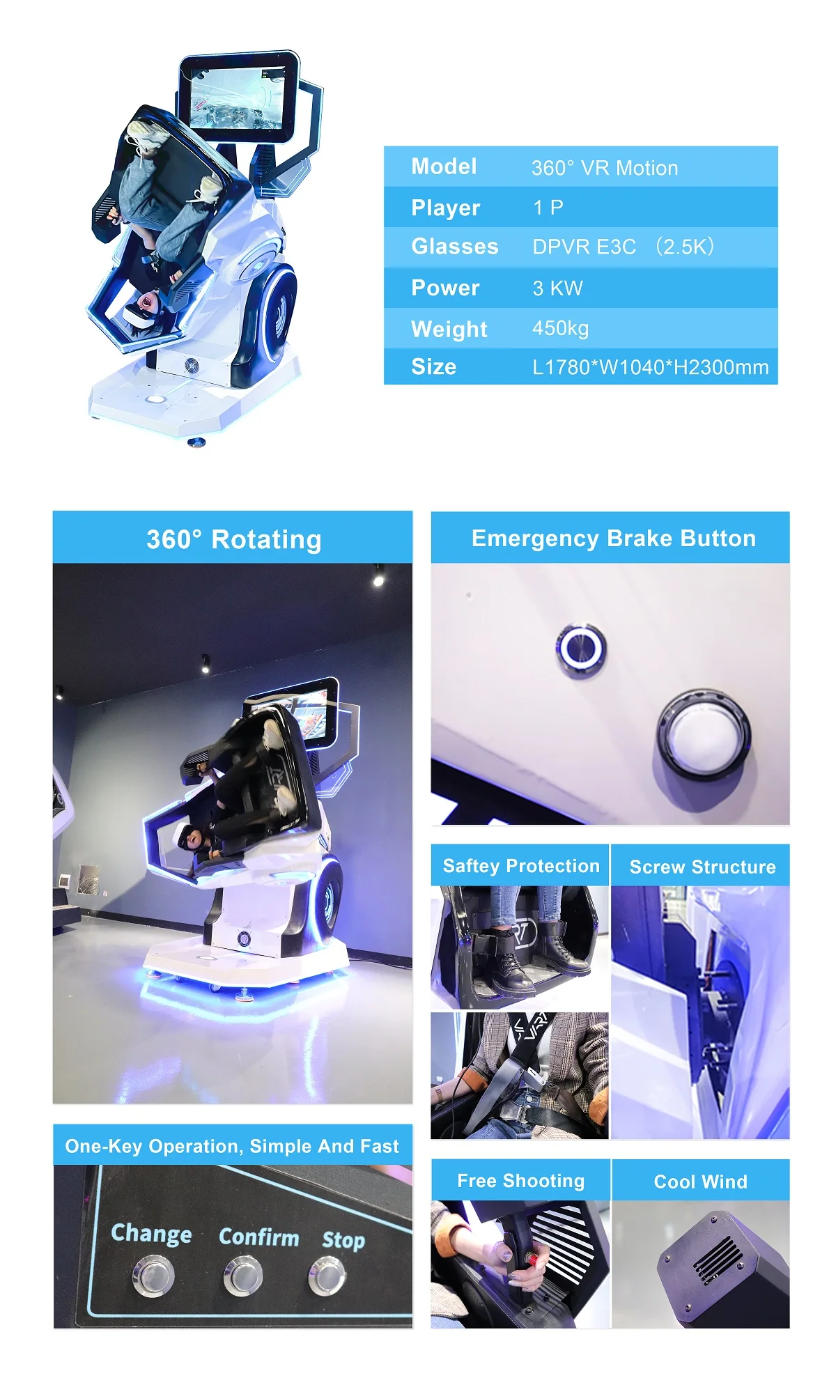 Roller Coaster 360 VR Chair - Ultimate Gaming Experience