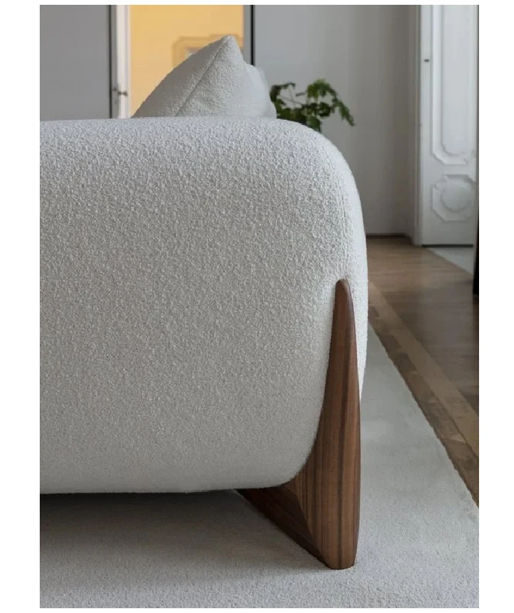 Nordic Simple Modern Fabric Sofa - Cream Wind Straight Rrow Sofa for ...