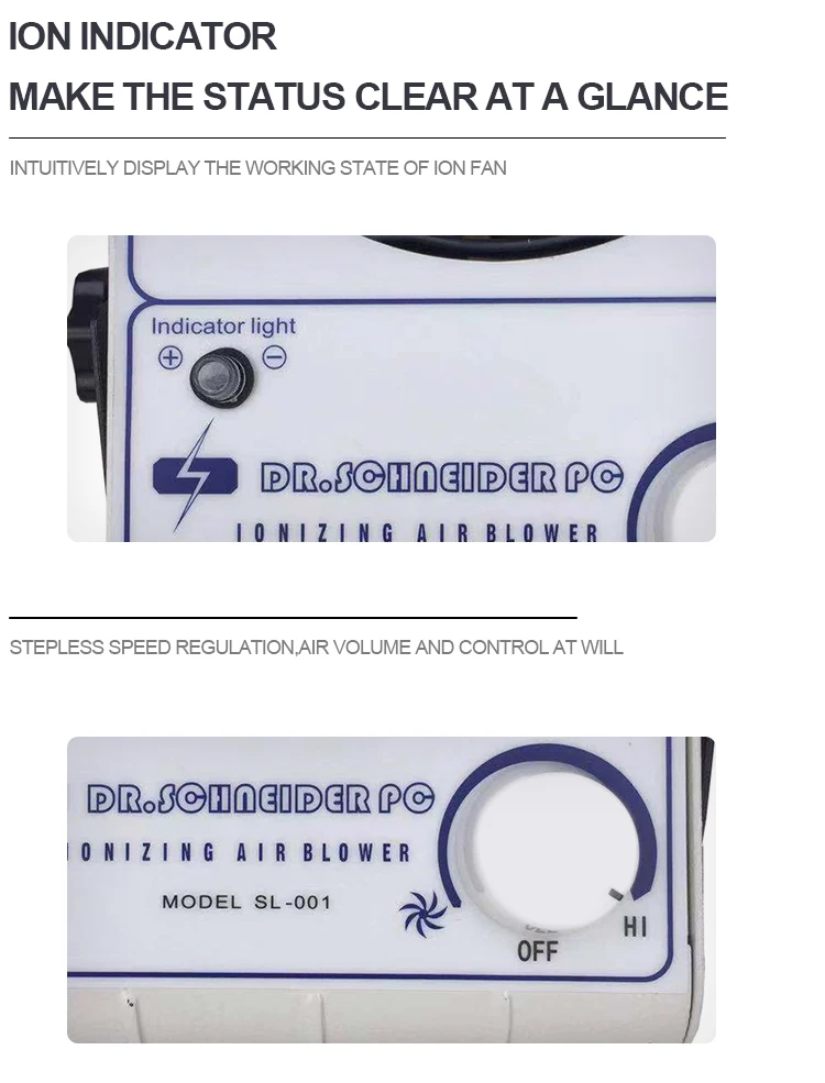 SL-001 OEM Bench Top ESD Antistatic Ionizer Fan for Wholesales