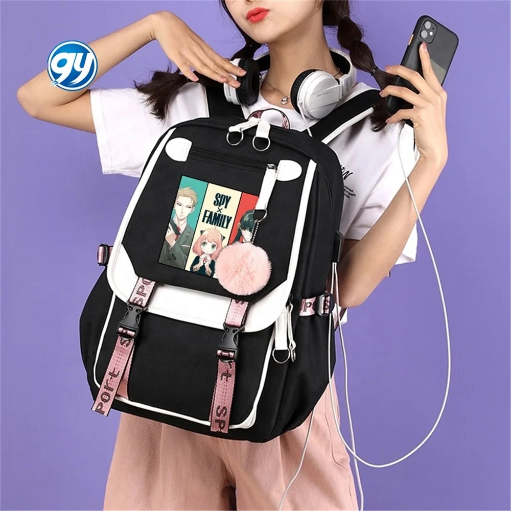 Anime Spy X Family For School Girls Teenager Student Rucksack Usb ...
