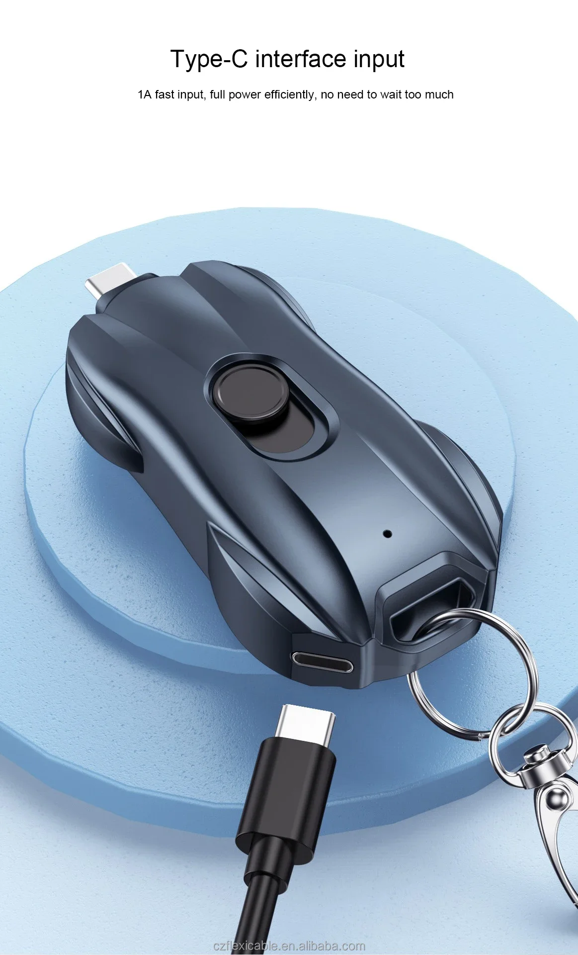Portable Mini Power Bank Keychain Ultra-thin Emergency Fast Charger ...