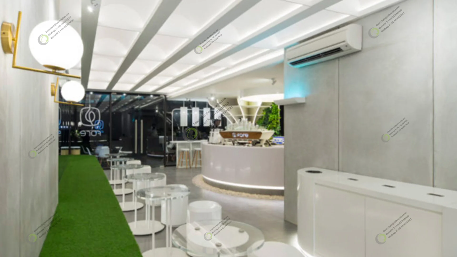 Shopping Mall Custom Sweet Shop Interior Design Yogurt Display Counter Showcase Store Decor Ice ...